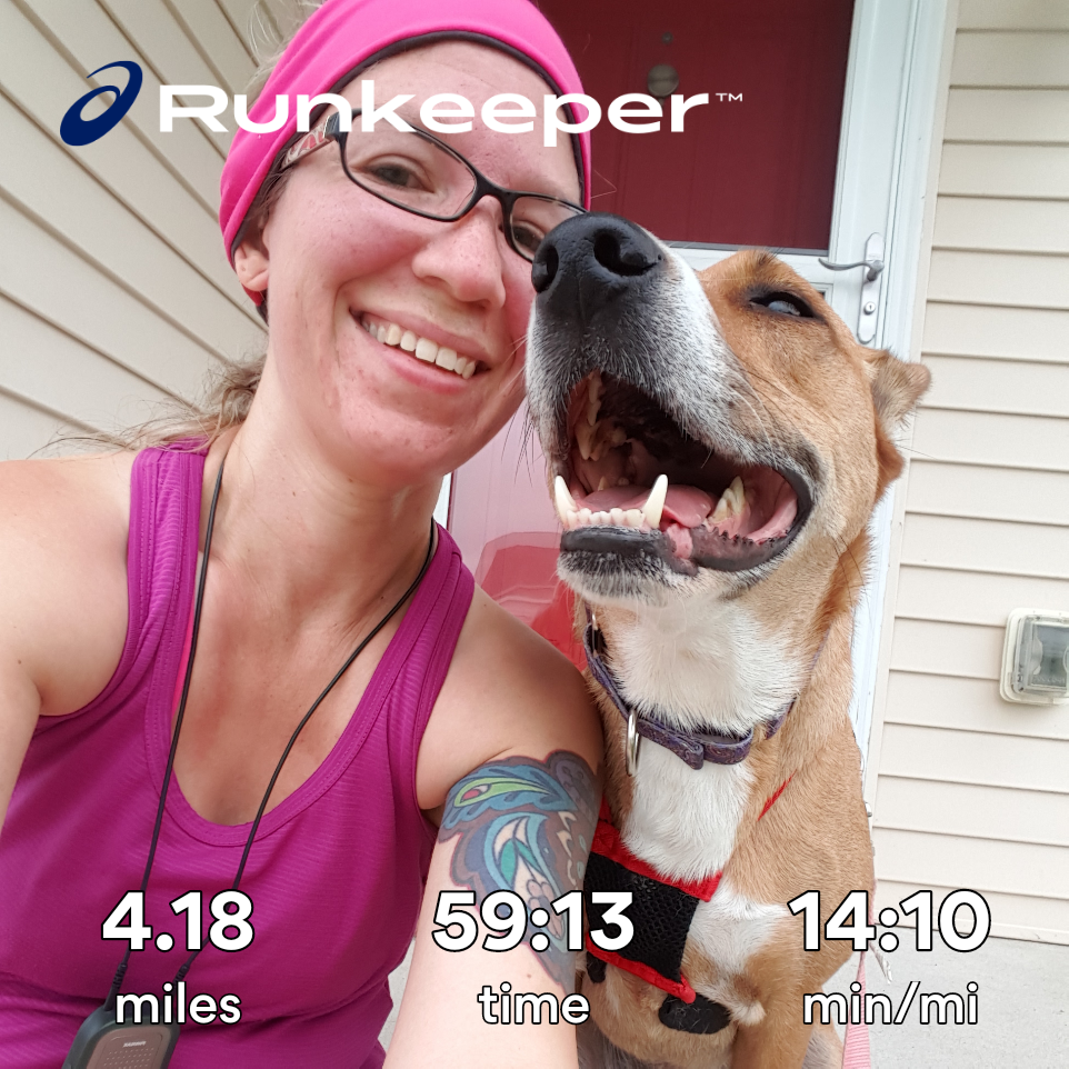 Running with the dog | Little M.S. Runner